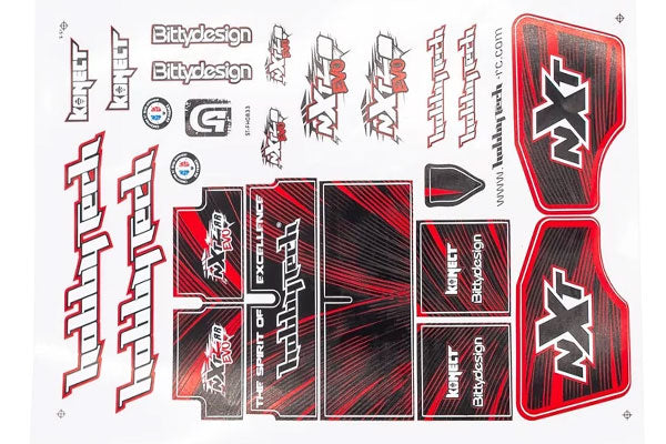 HOBBYTECH FOGLIO ADESIVI NXT EVO RR ROSSO - STICK-NXT-EVORR-RD – D.P ...